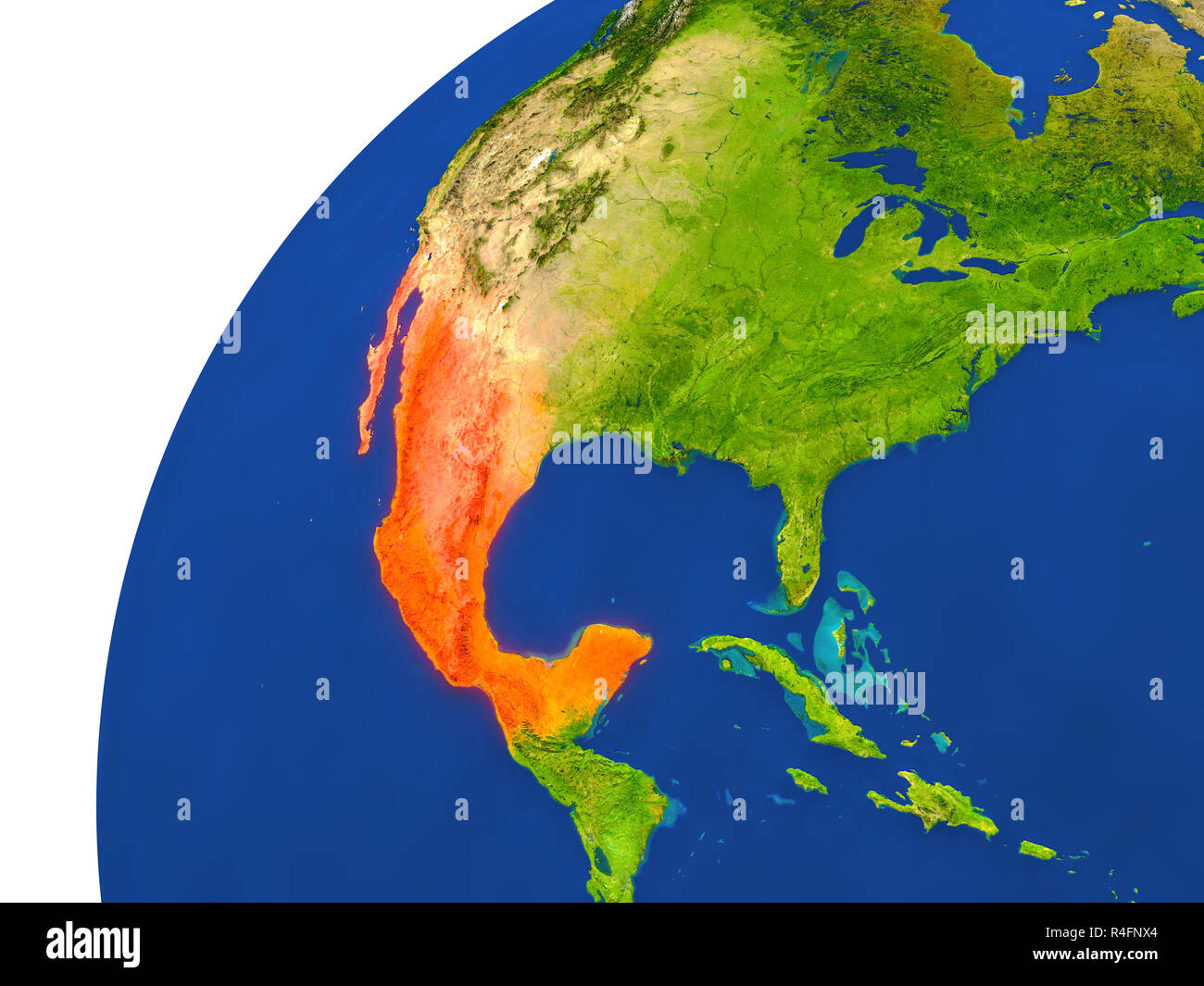 Map satellite geography mexico hi-res stock photography and images - Alamy