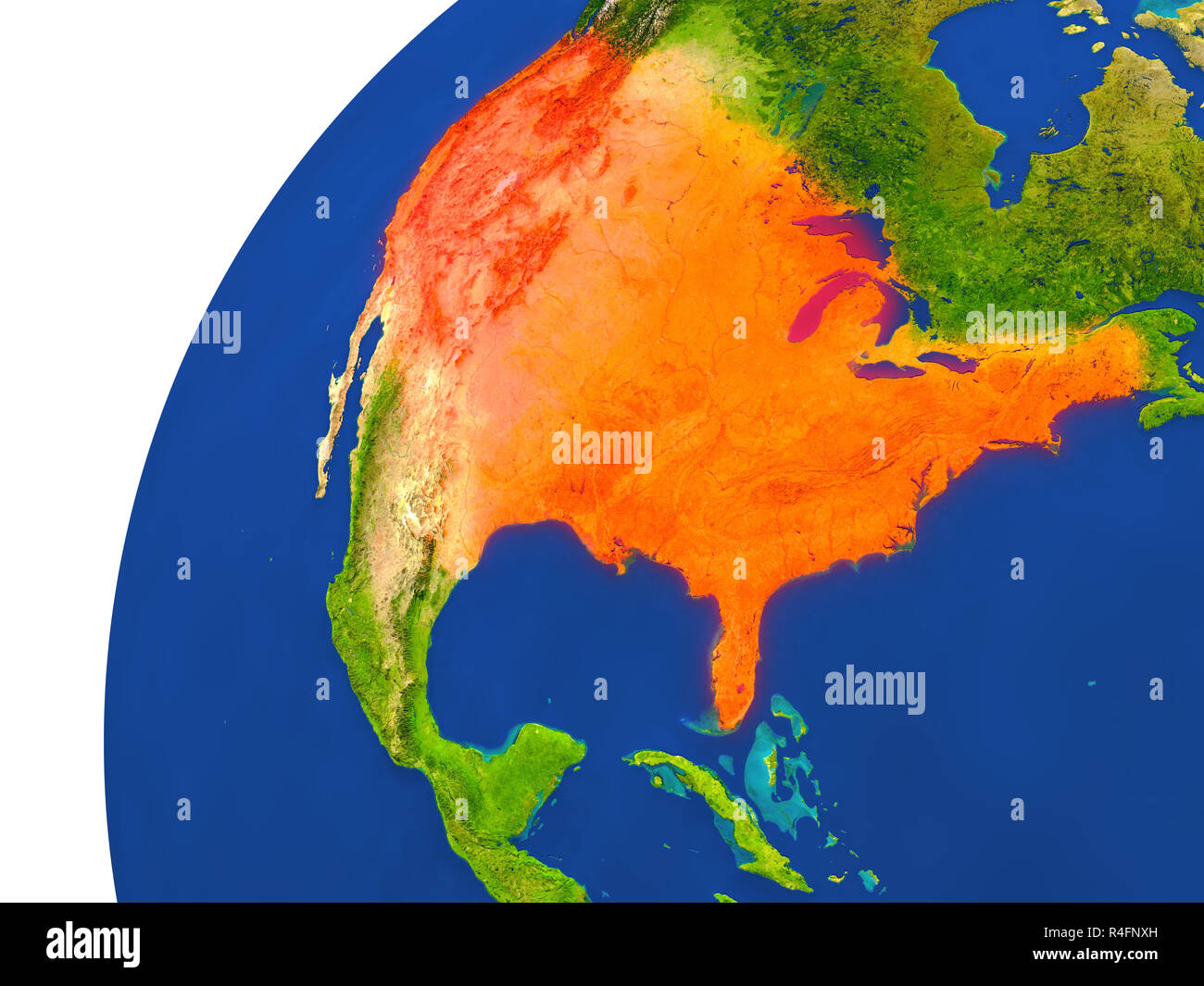 Satellite View North America High Resolution Stock Photography and ...