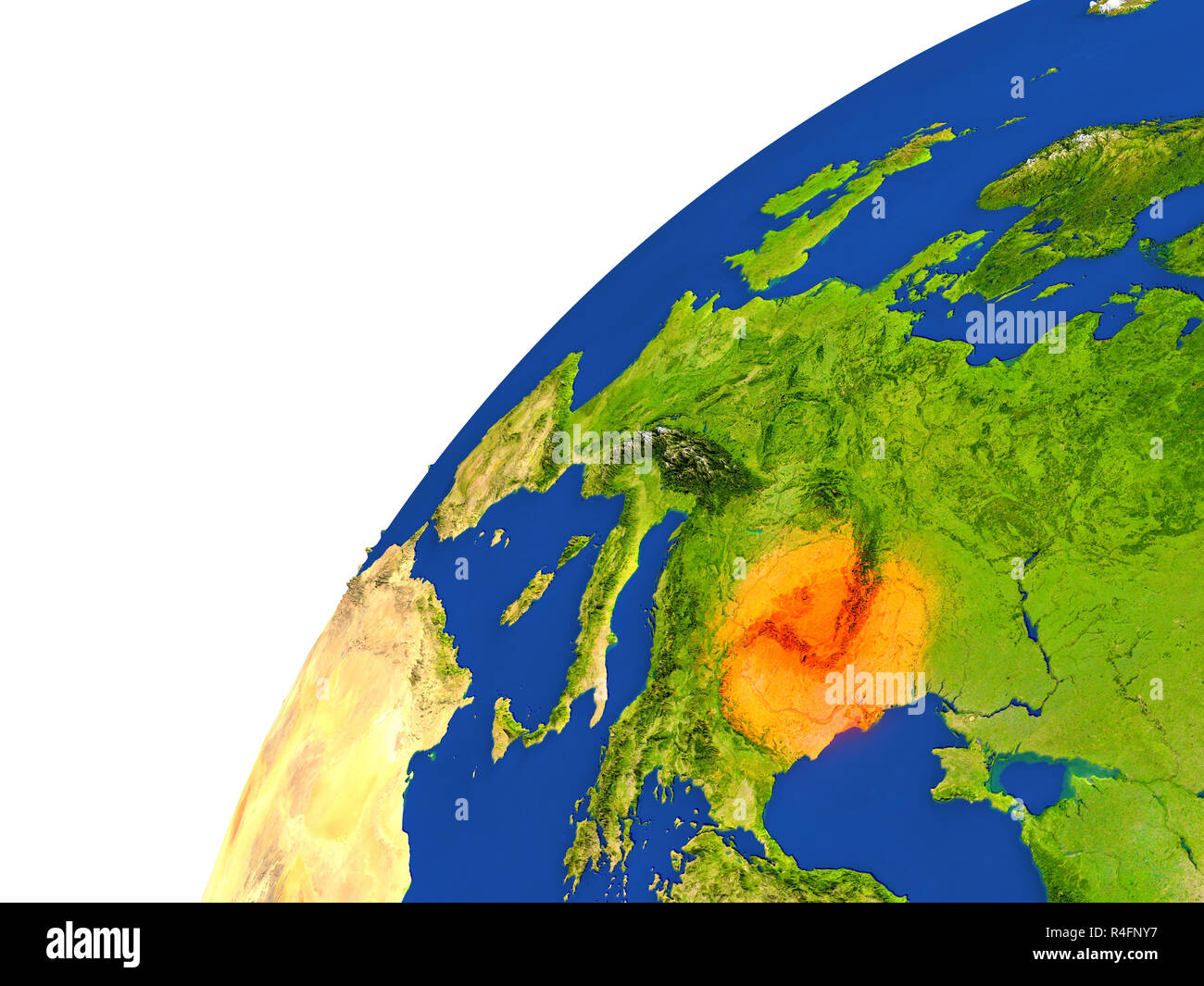 Country of Romania satellite view Stock Photo - Alamy