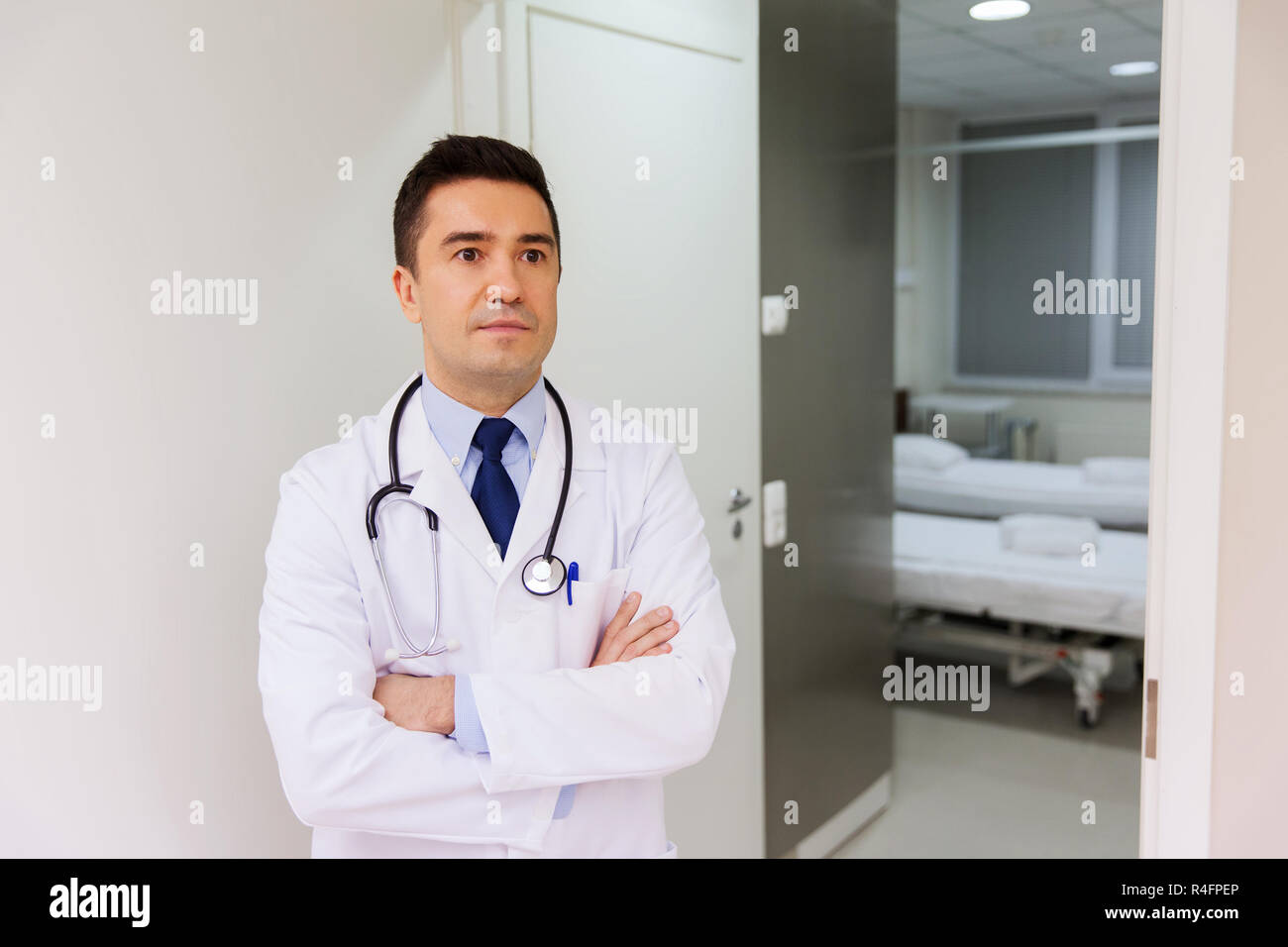 doctor in white coat at hospital Stock Photo - Alamy