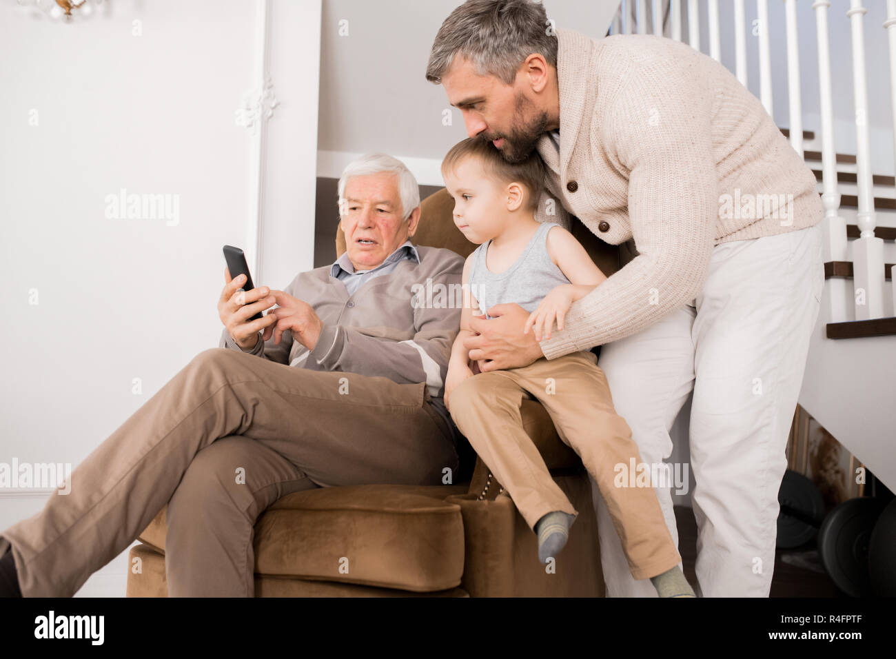 Men of Family Stock Photo - Alamy