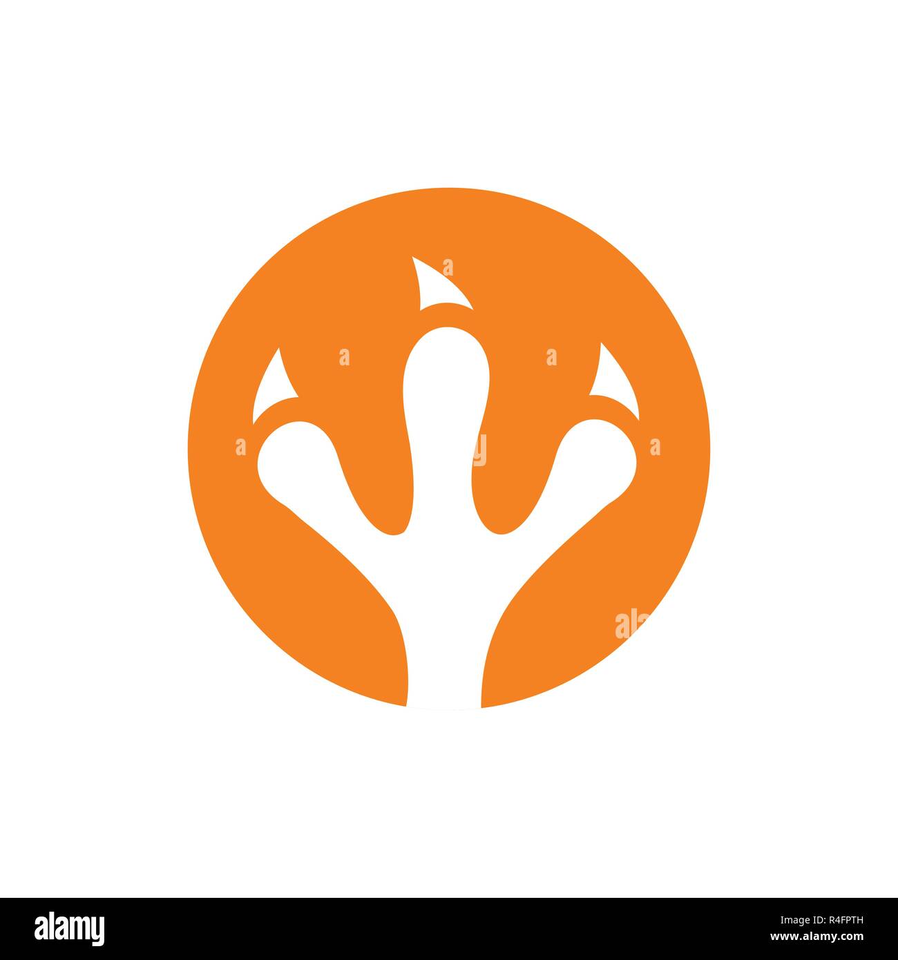 Bird Or Chicken Claw Vector. Clean and simple Chicken Or Bird Traces ...