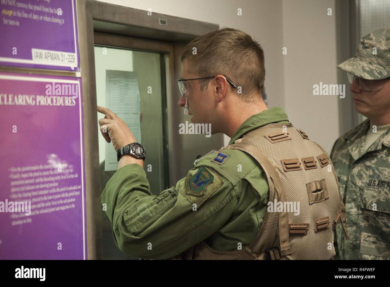 U.S. Air Force Capt. James Powers, a B-2 Spirit pilot with the 13th ...