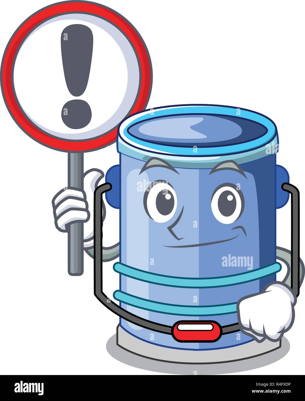 With sign cylinder bucket Cartoon of for liquid Stock Vector Image ...