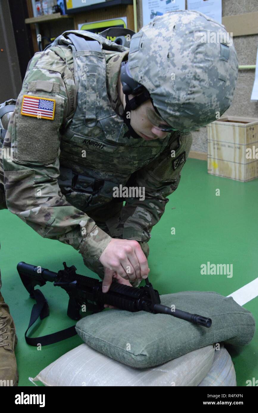 U.S. Army Sgt. Jerrell D Knight, assigned to the 39th Signal Battalion ...