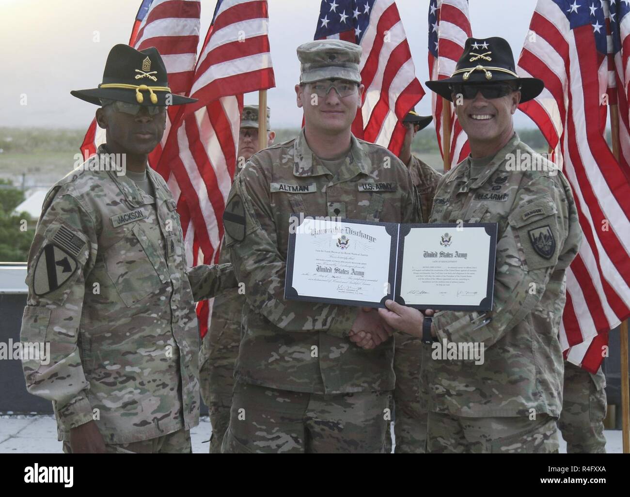 The 1st Cavalry Division Sustainment Brigade hosted a mass reenlistment ...