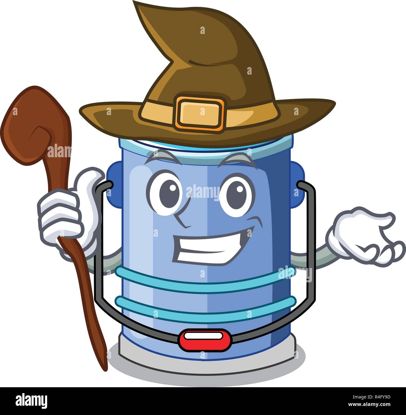 Witch cylinder bucket with handle on cartoon Stock Vector Image & Art ...