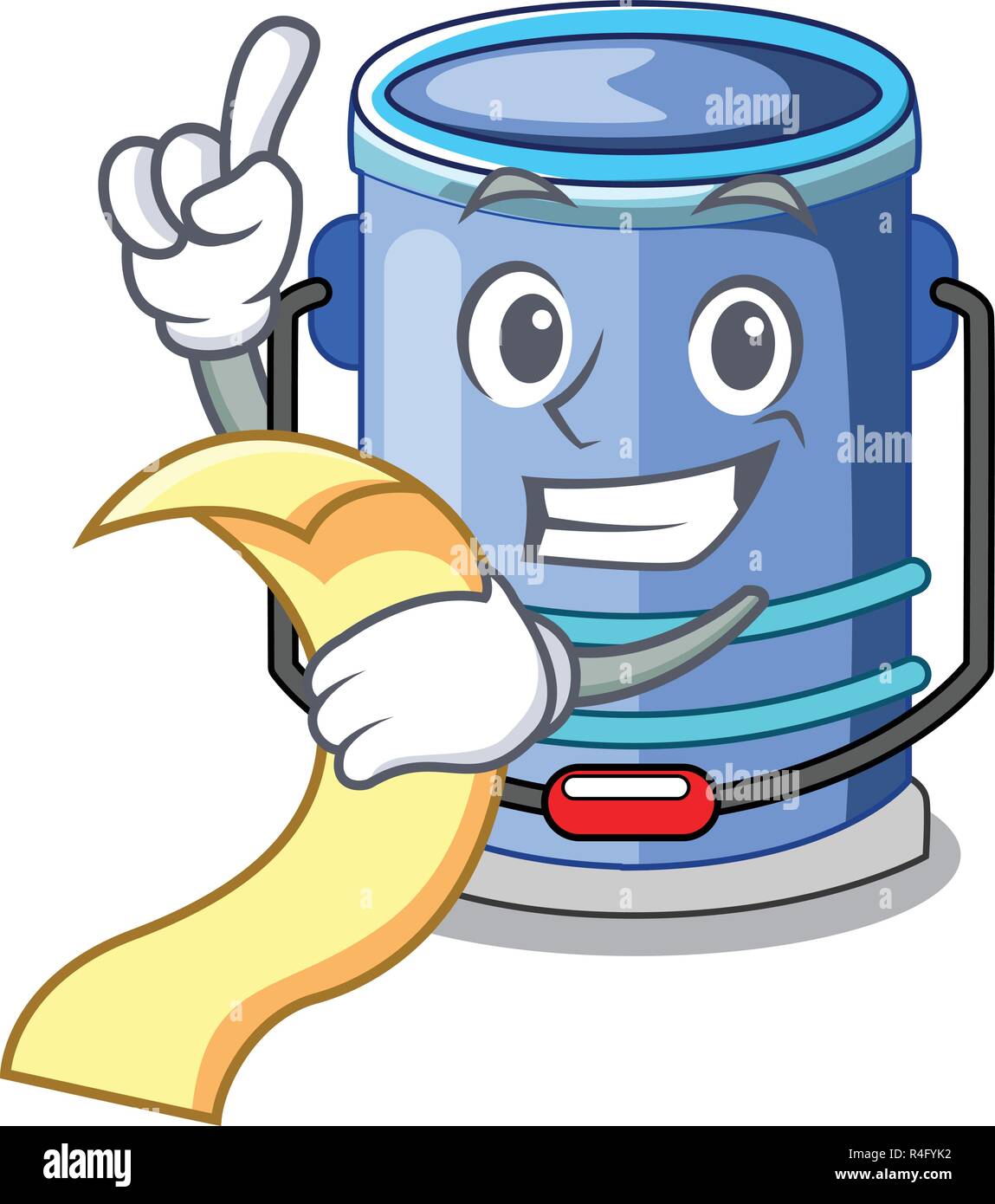 With menu cylinder bucket with handle on cartoon Stock Vector Image ...