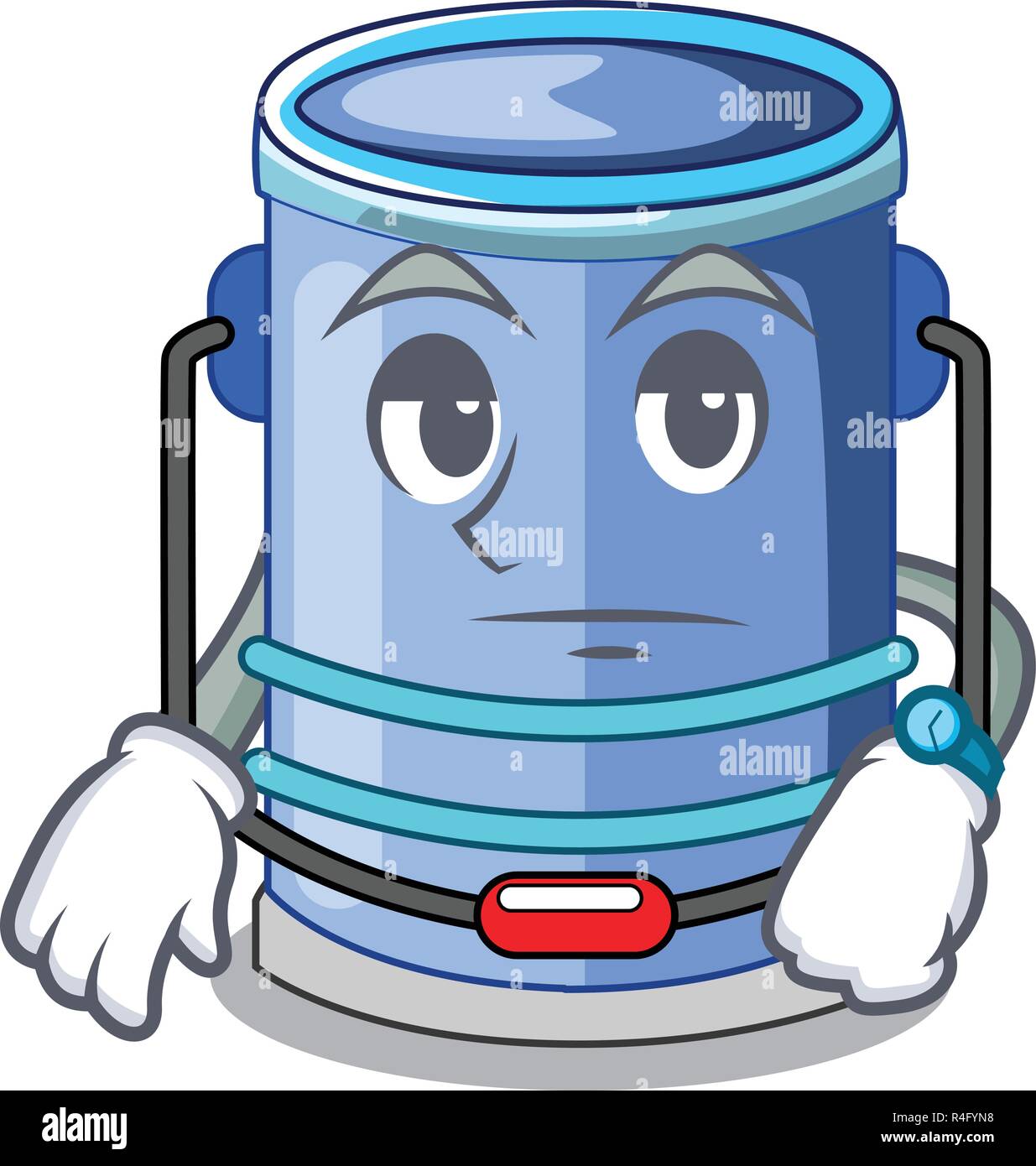 Waiting bucket cylinder water in shape character Stock Vector Image ...