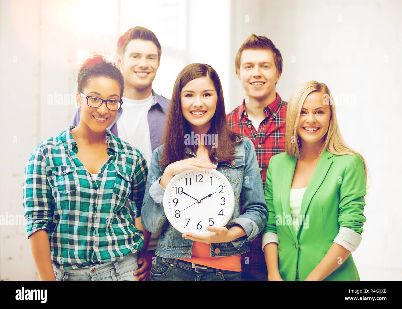 Students rushing to school hi-res stock photography and images - Alamy