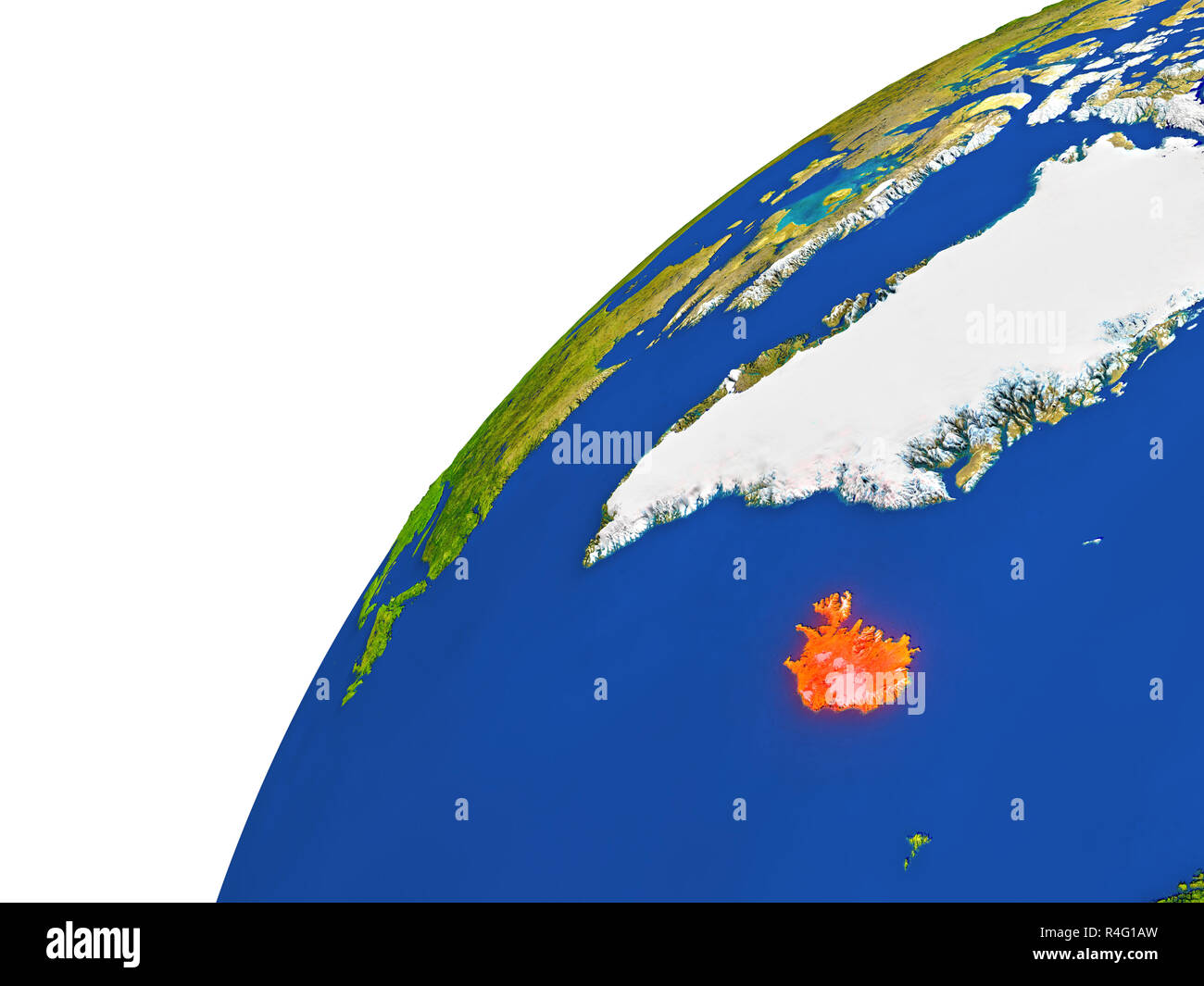 Iceland satellite map hi-res stock photography and images - Alamy