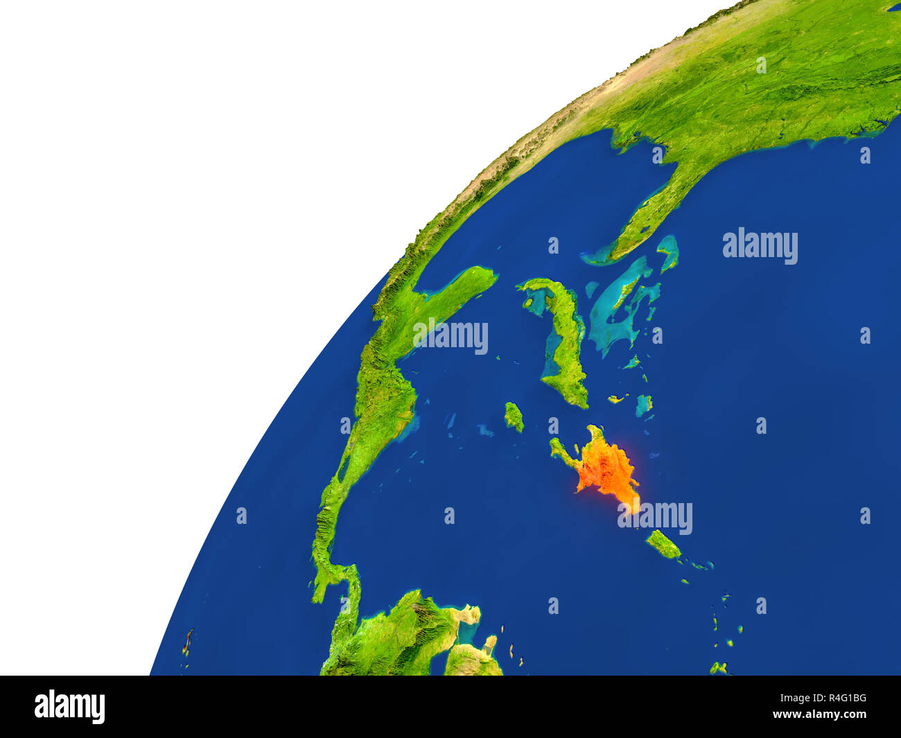 Dominican republic 3d satellite map hi-res stock photography and images ...
