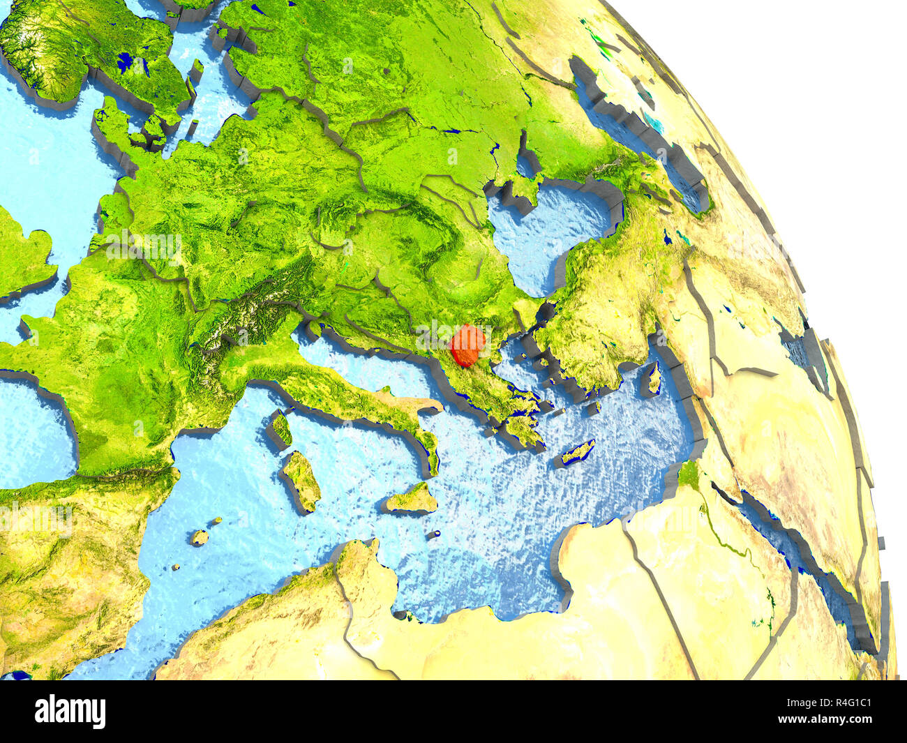 Map satellite geography macedonia hi-res stock photography and images ...