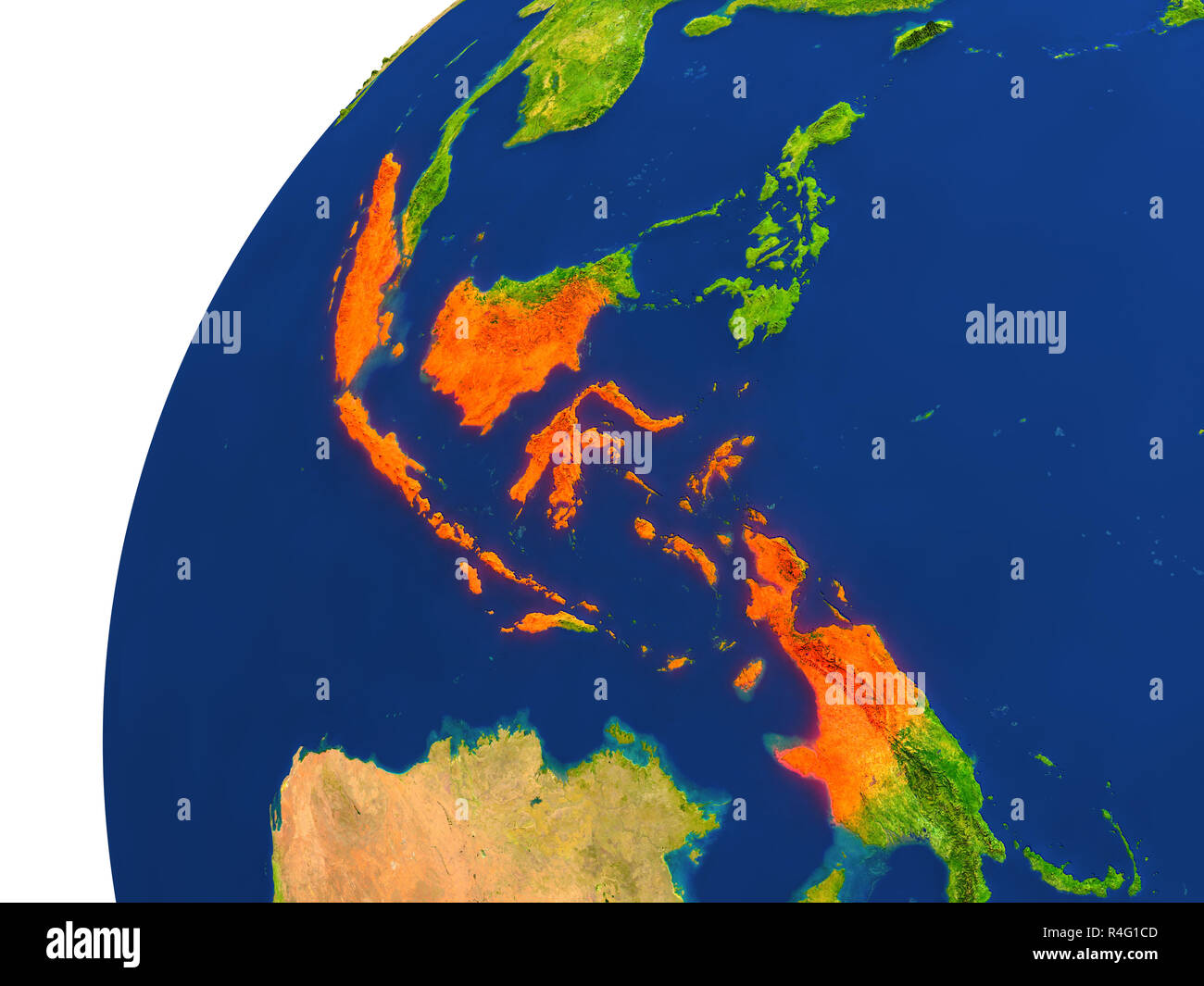 Map satellite geography indonesia hi-res stock photography and images ...