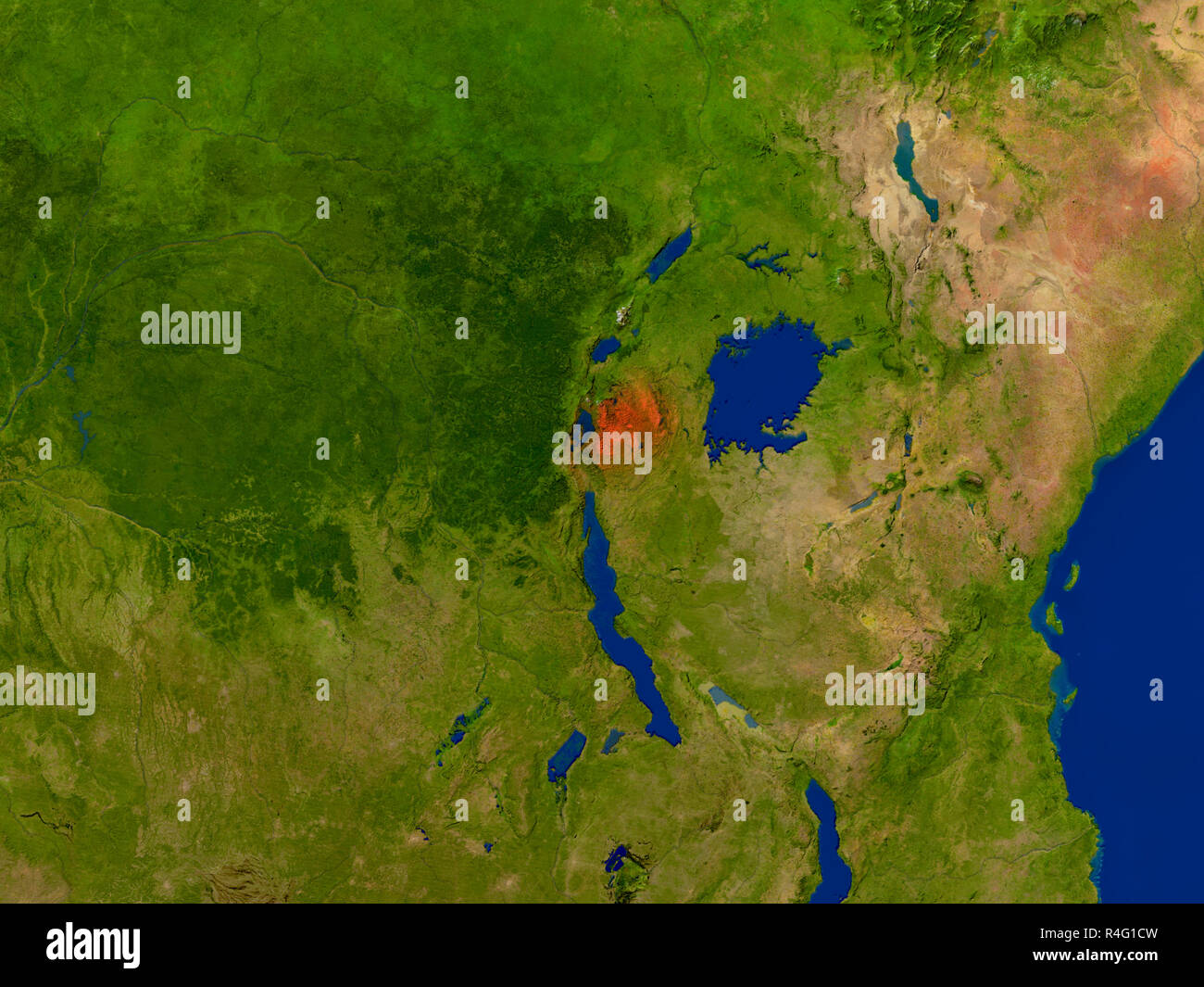 Map satellite geography rwanda hi-res stock photography and images - Alamy