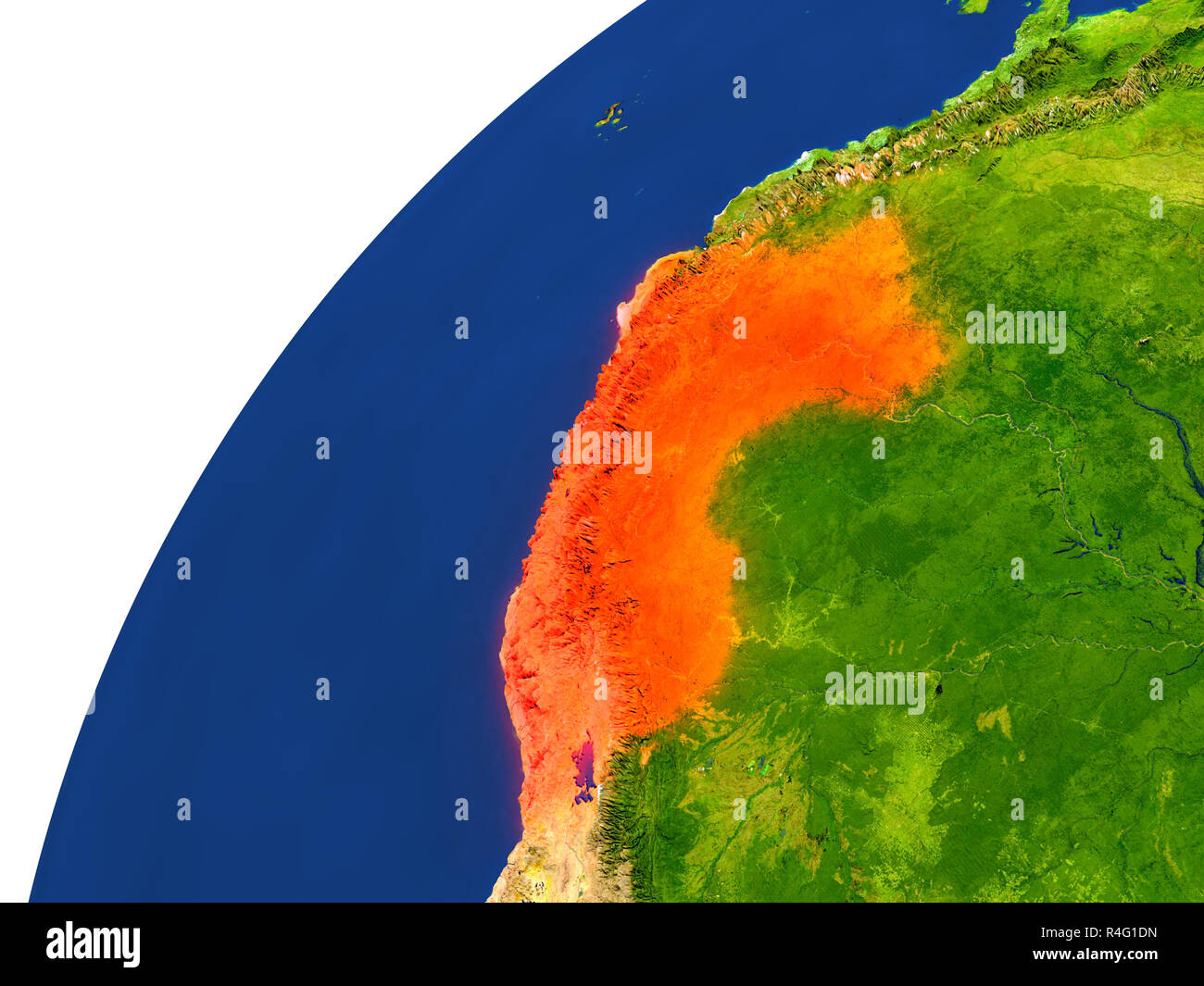 Map satellite geography peru hi-res stock photography and images - Alamy