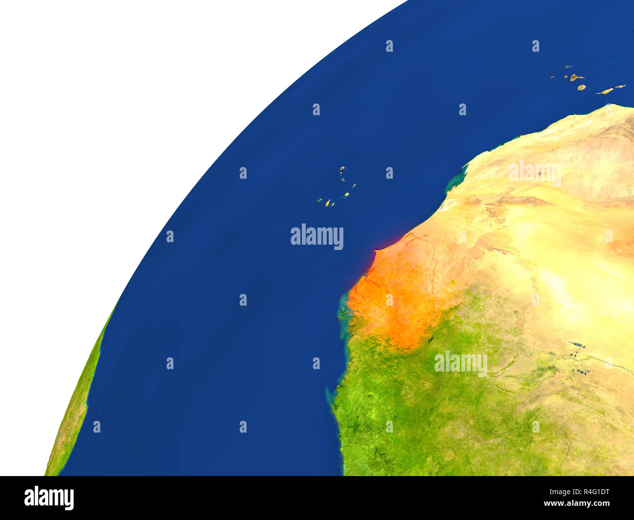 Satellite view africa map hi-res stock photography and images - Alamy
