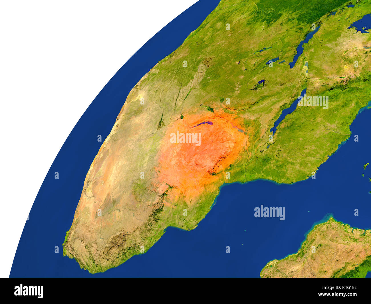 Map satellite geography zimbabwe hi-res stock photography and images ...