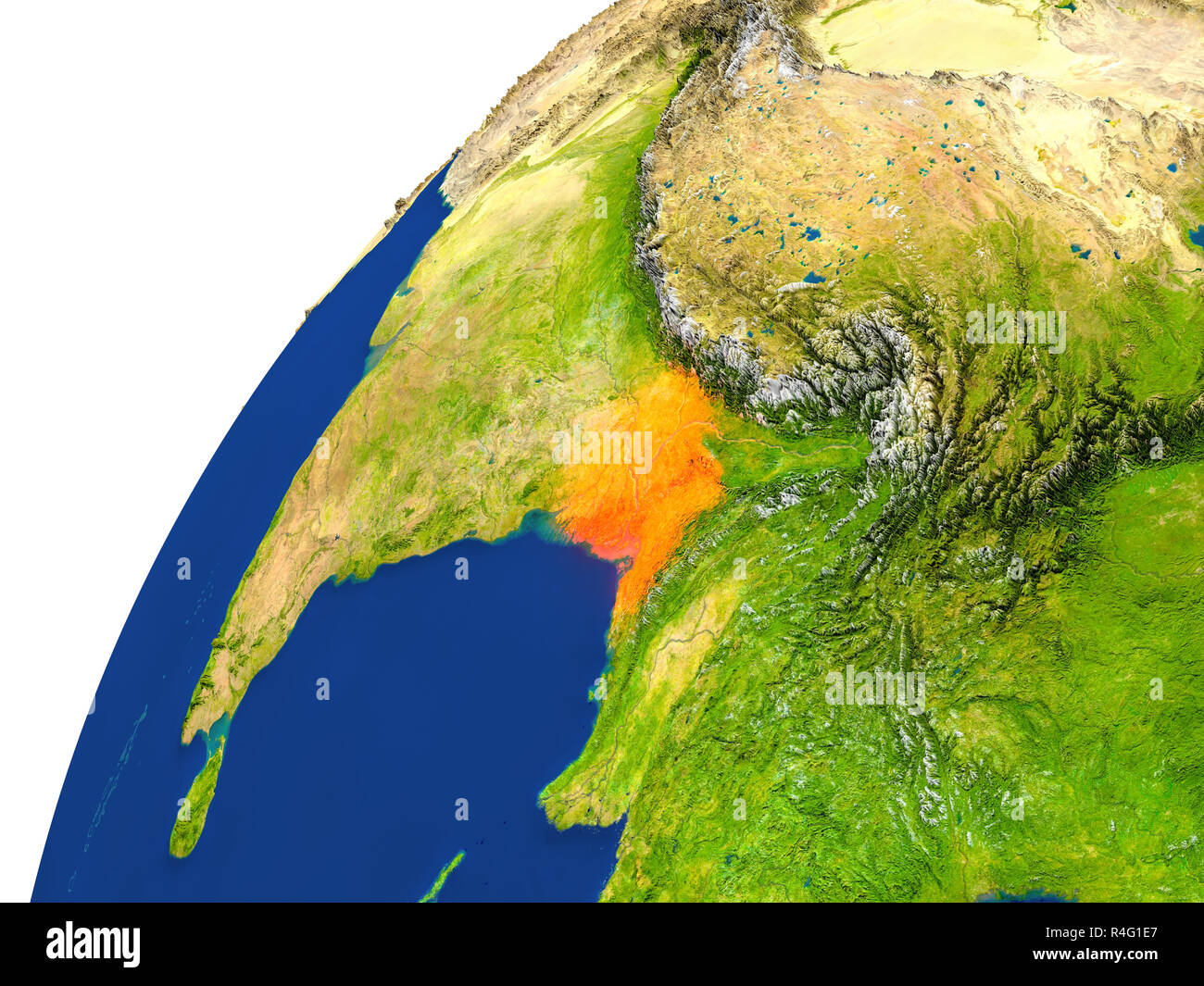 Country of Bangladesh satellite view Stock Photo - Alamy