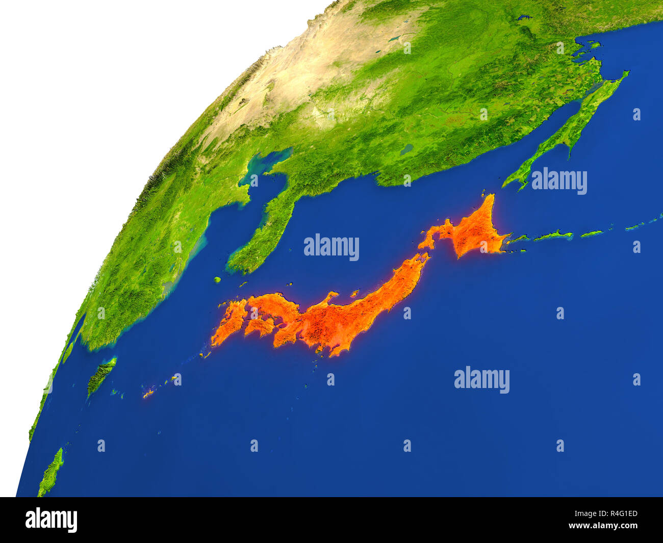 Satellite map japan hi-res stock photography and images - Alamy