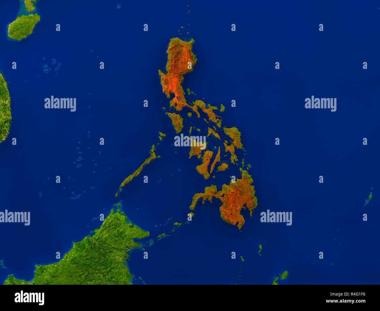 Map satellite geography philippines hi-res stock photography and images ...