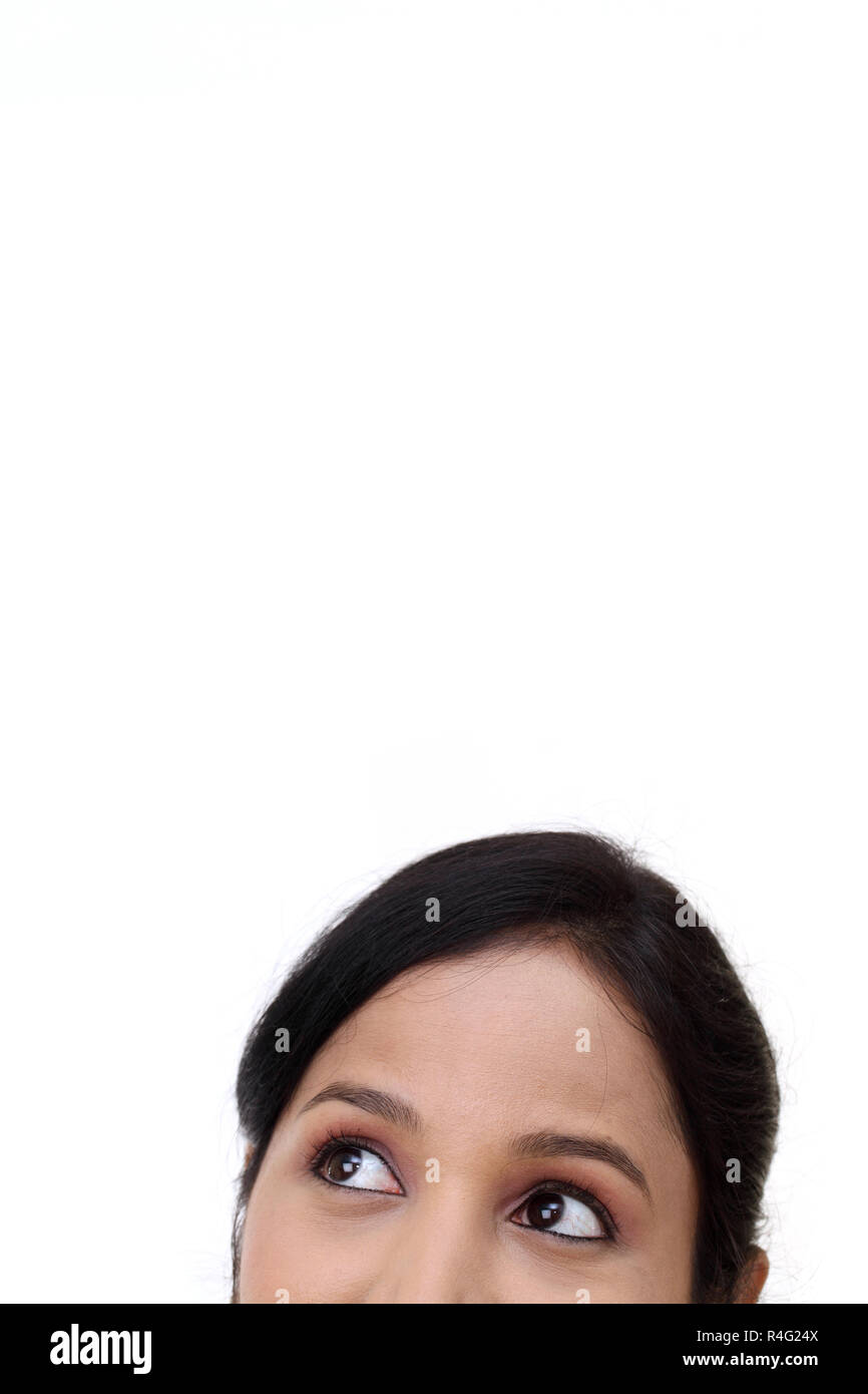 Close up of female eyes looking up hi-res stock photography and images ...