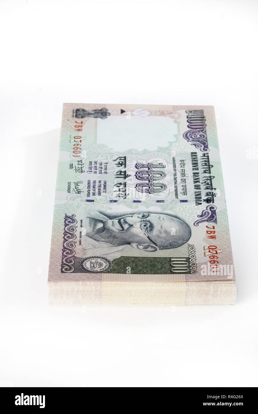 Stack of indian money Stock Photo - Alamy