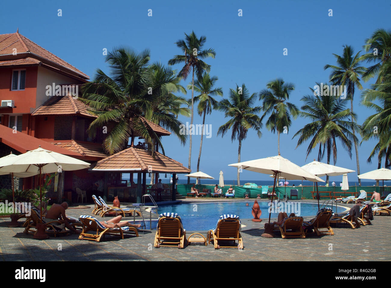 Exterior view of resort at beach Stock Photo - Alamy