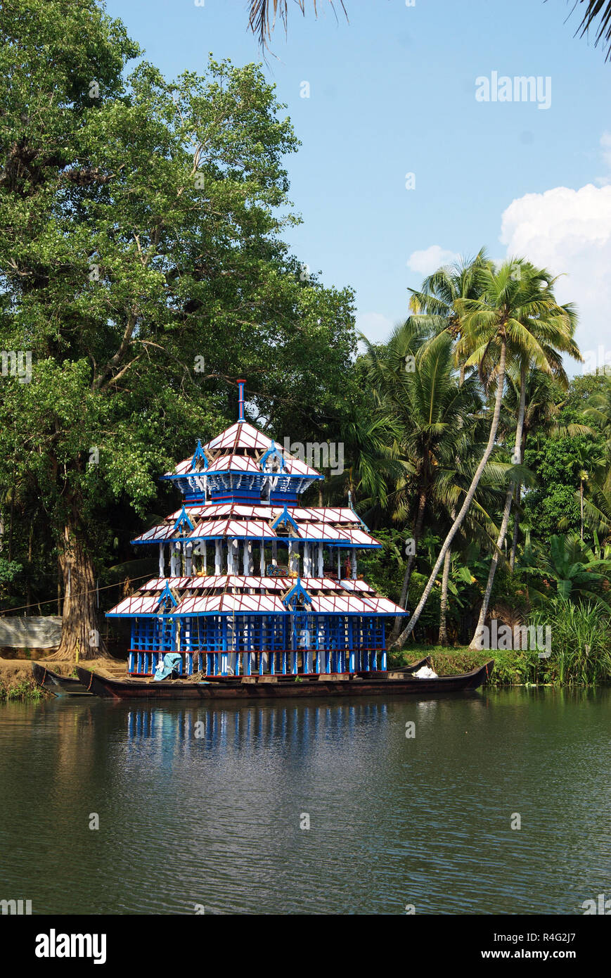 Temple at lake side Stock Photo - Alamy