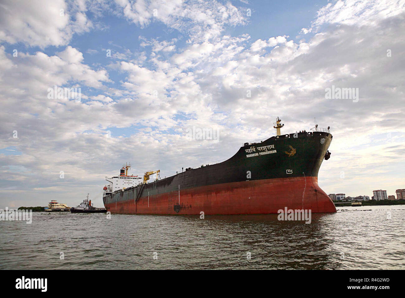 Ship sailing on water Stock Photo - Alamy