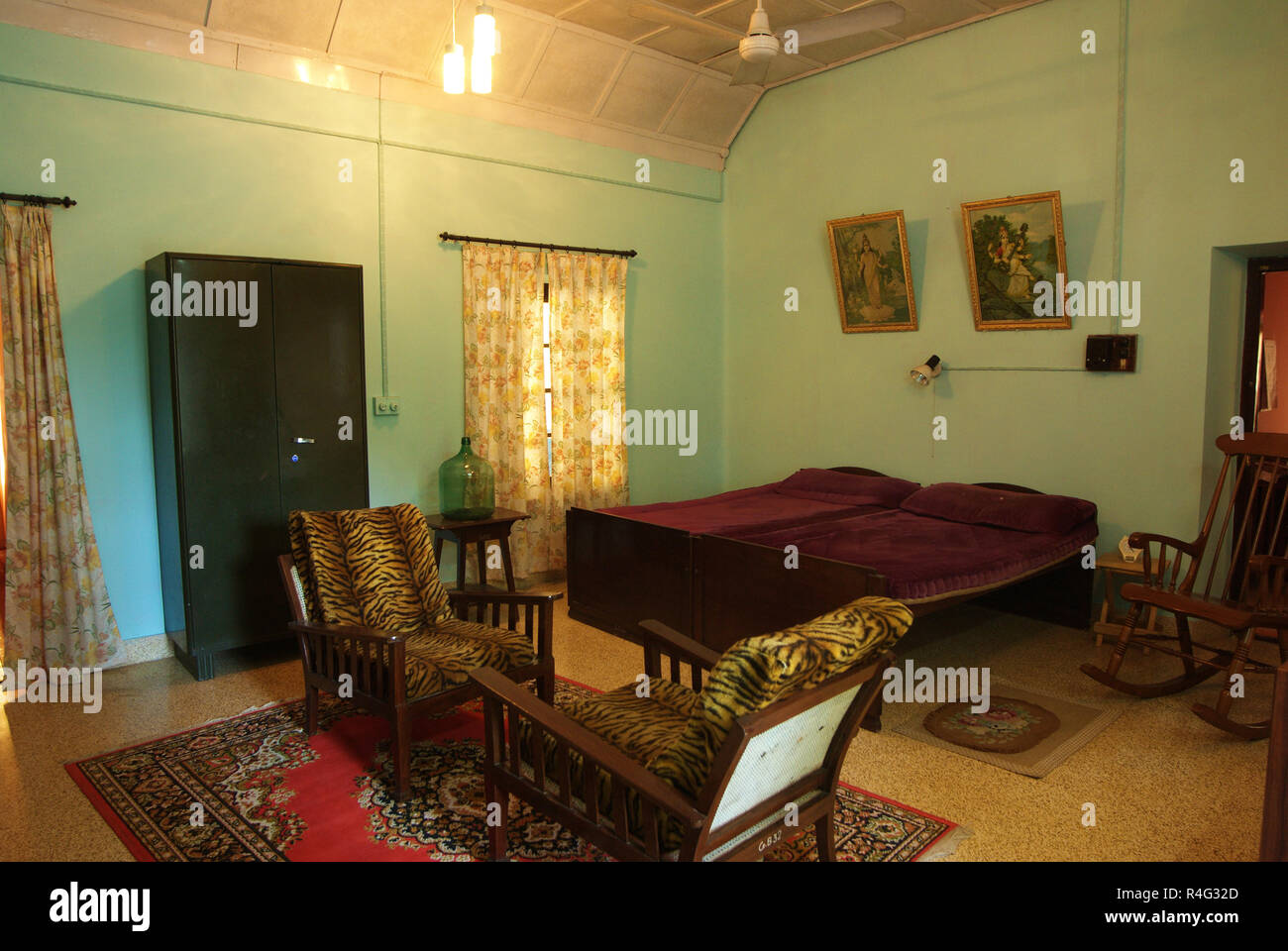 Interior view of bedroom Stock Photo - Alamy