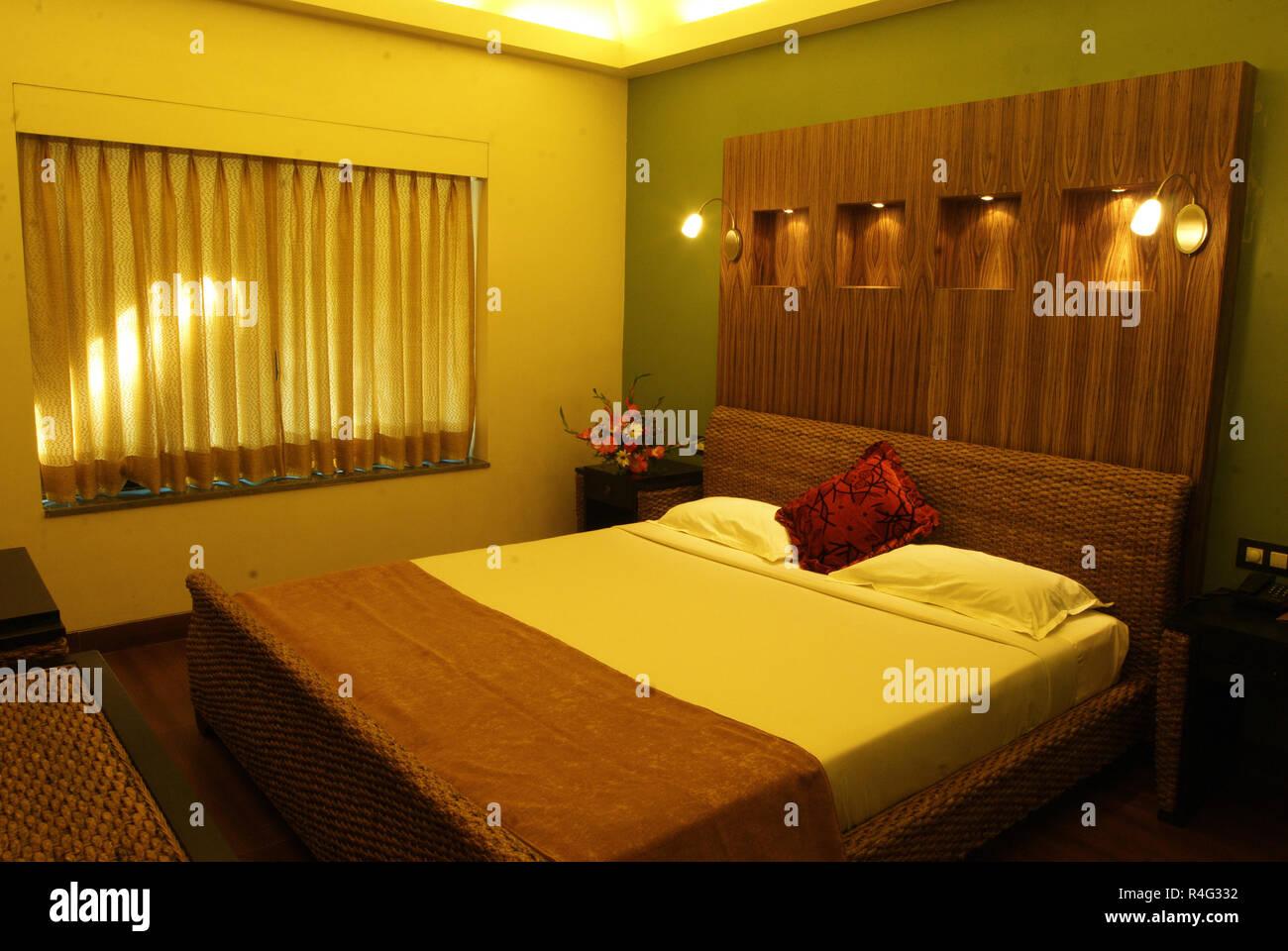 Interior view of bedroom Stock Photo - Alamy