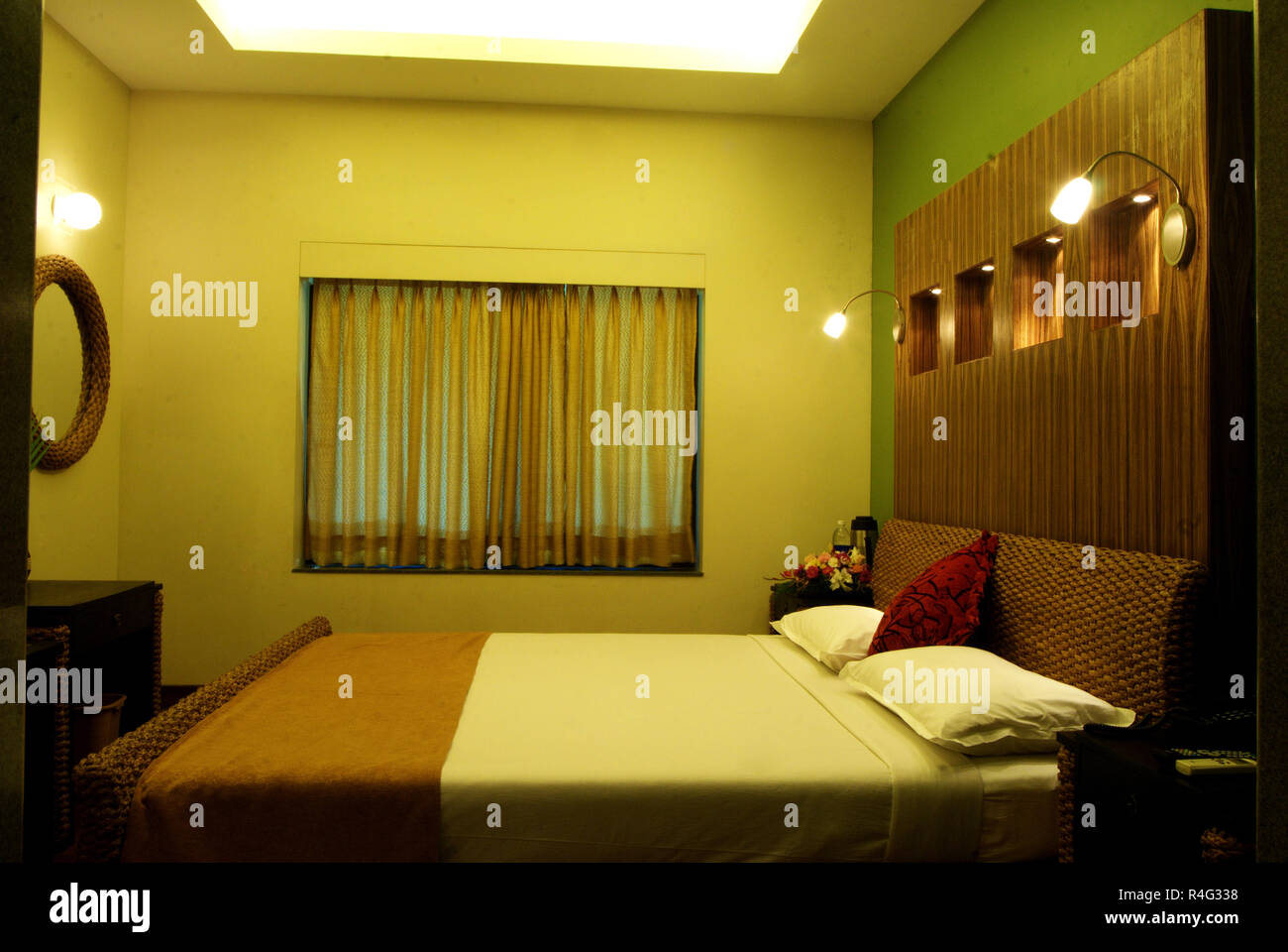 Interior view of bedroom Stock Photo - Alamy