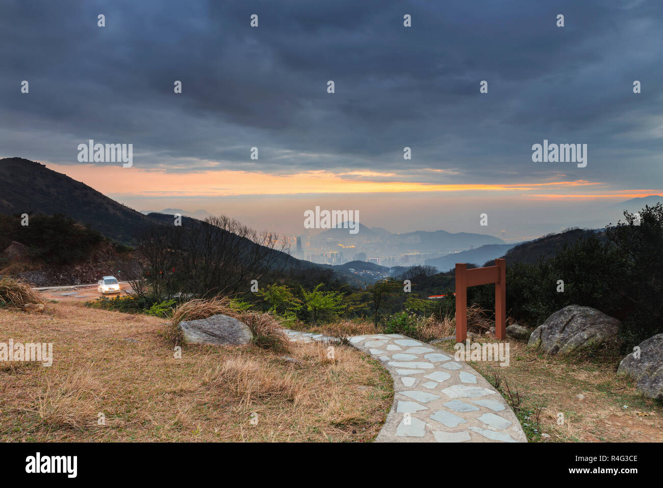 Tai Mo Shan sunset Stock Photo - Alamy