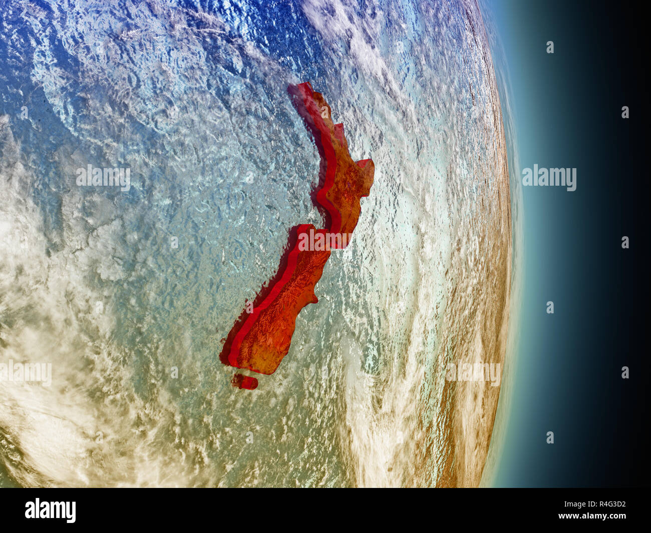 New zealand from satelite hi-res stock photography and images - Alamy