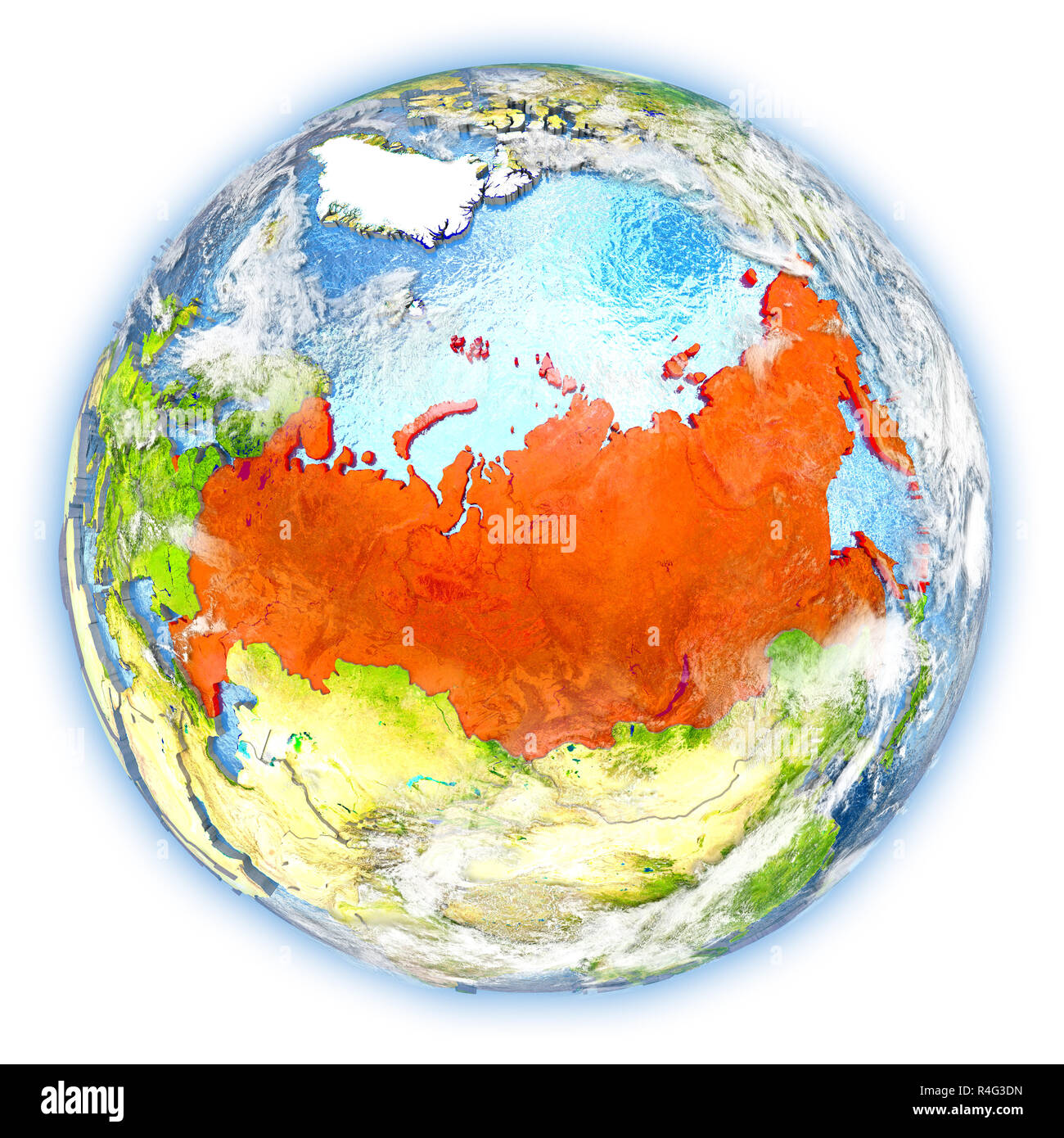 Russia satellite map hi-res stock photography and images - Alamy