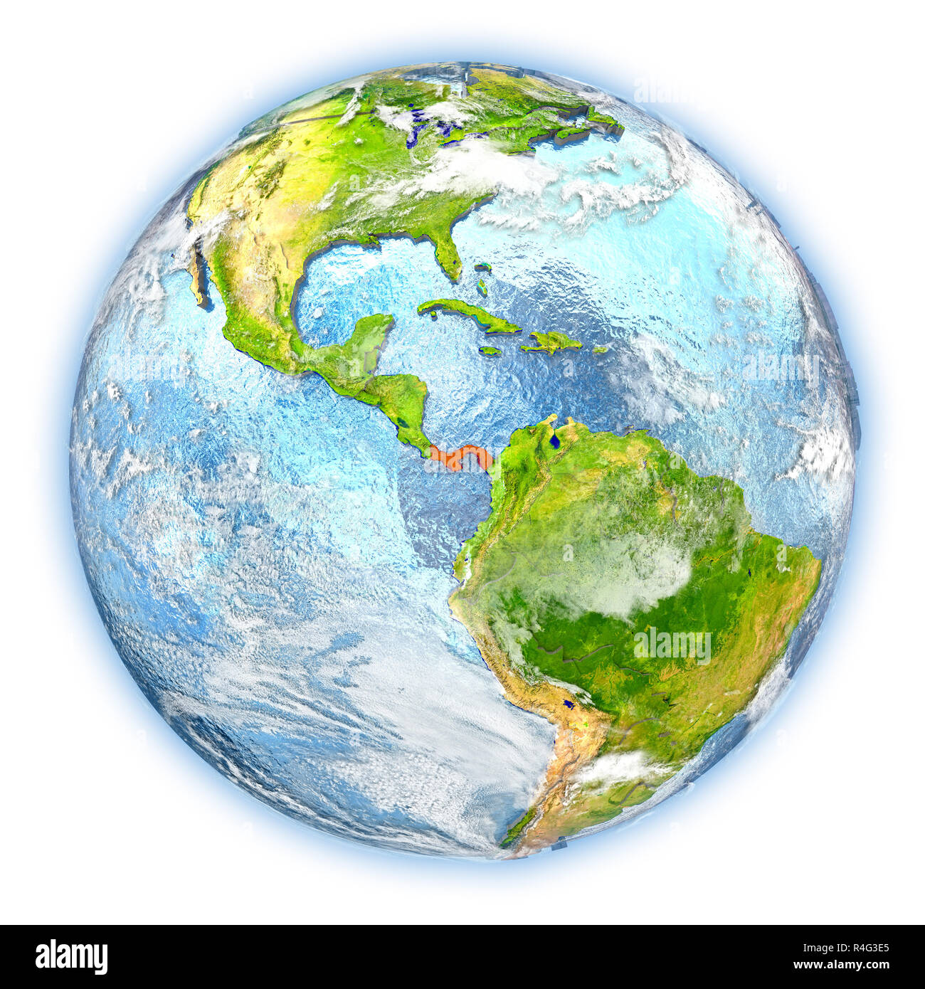 Satellite earth america white Cut Out Stock Images & Pictures - Alamy