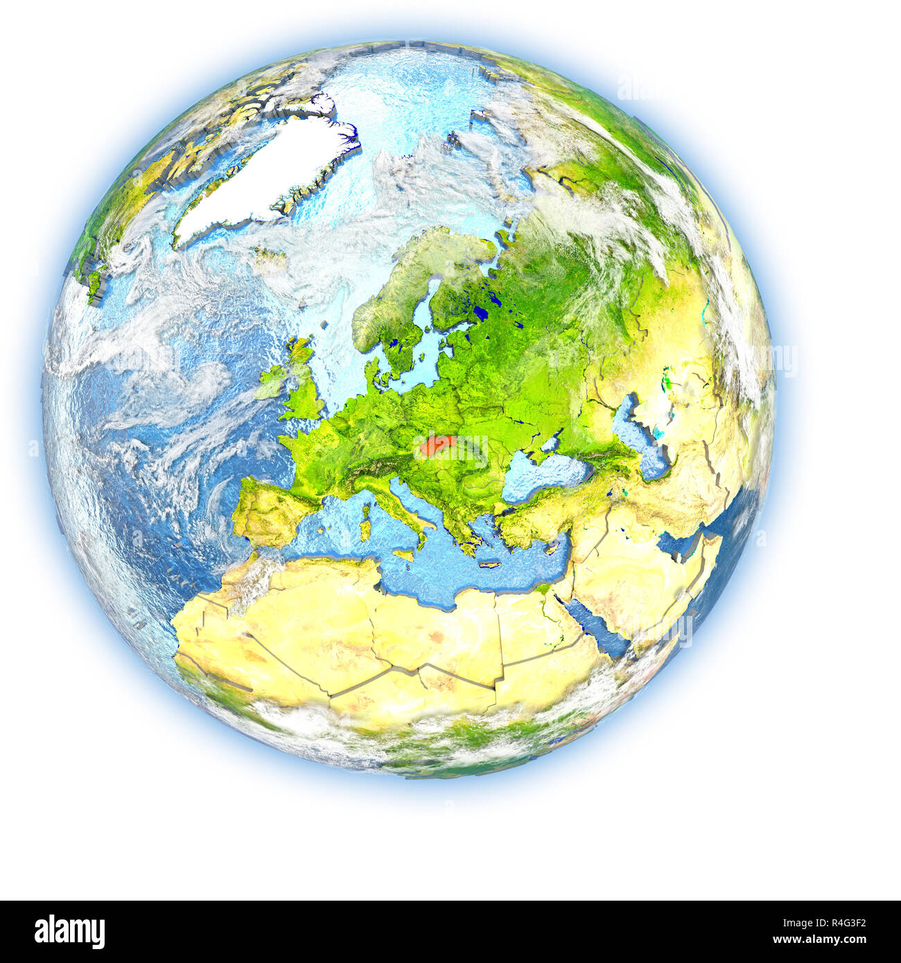 Slovakia on europe map Cut Out Stock Images & Pictures - Alamy