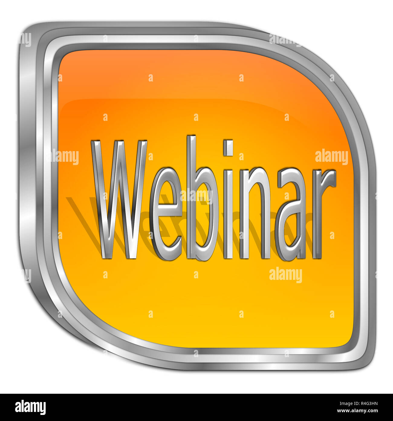 orange Webinar Button - 3D illustration Stock Photo - Alamy