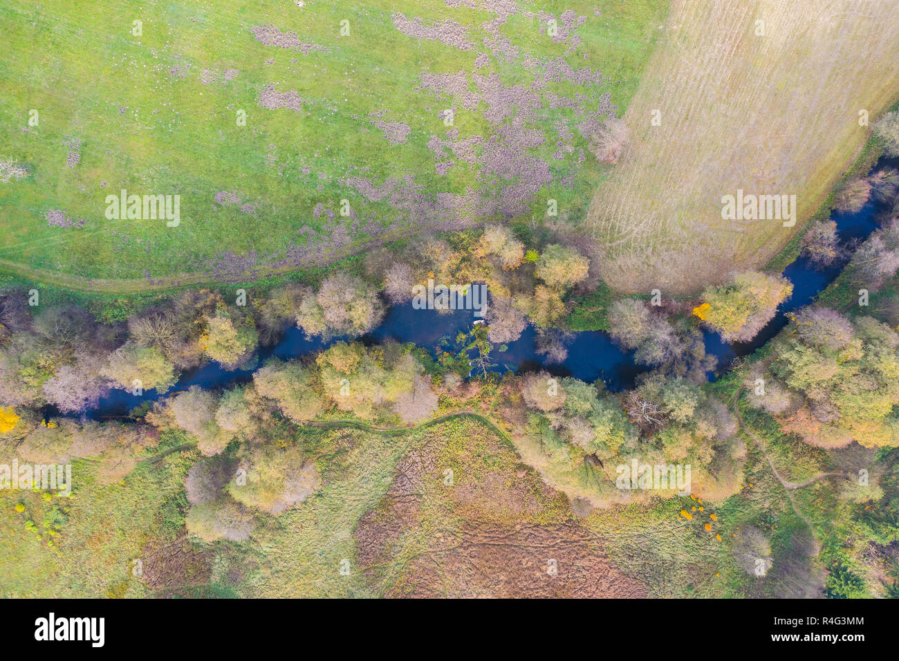 top view of the riverbed Stock Photo - Alamy
