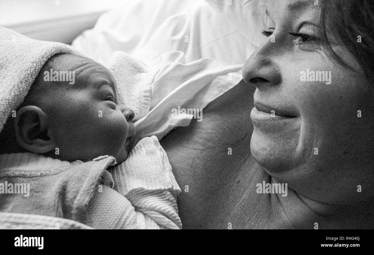 Child after birth Black and White Stock Photos & Images - Alamy