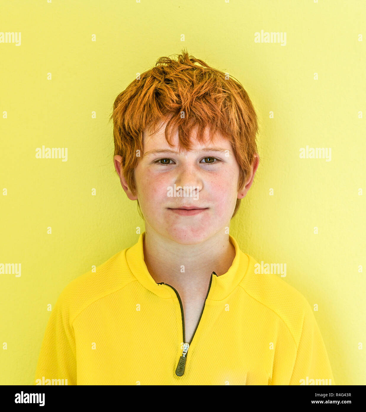portrait of friendly looking boy Stock Photo - Alamy