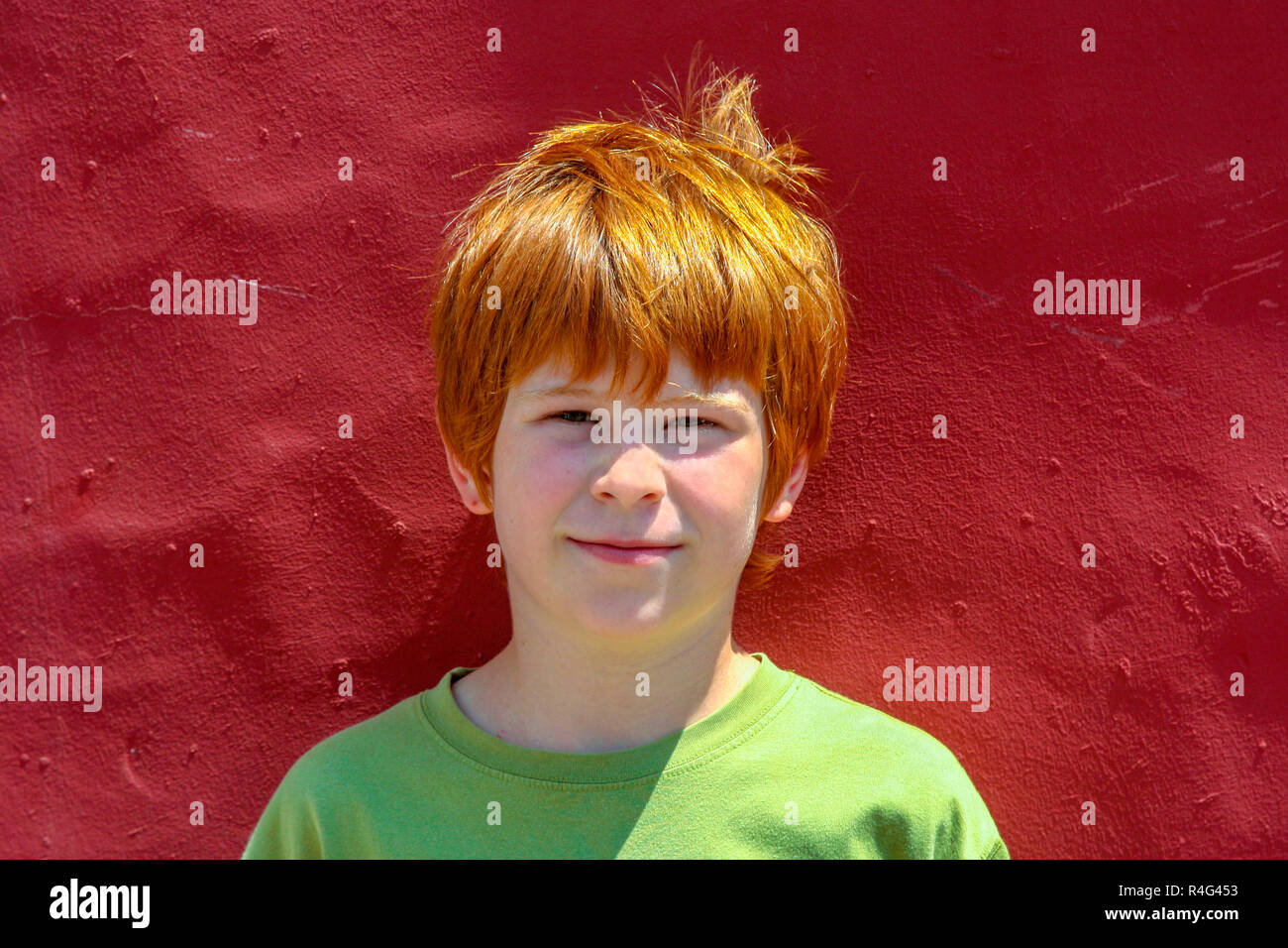portrait of boy with red hair Stock Photo - Alamy