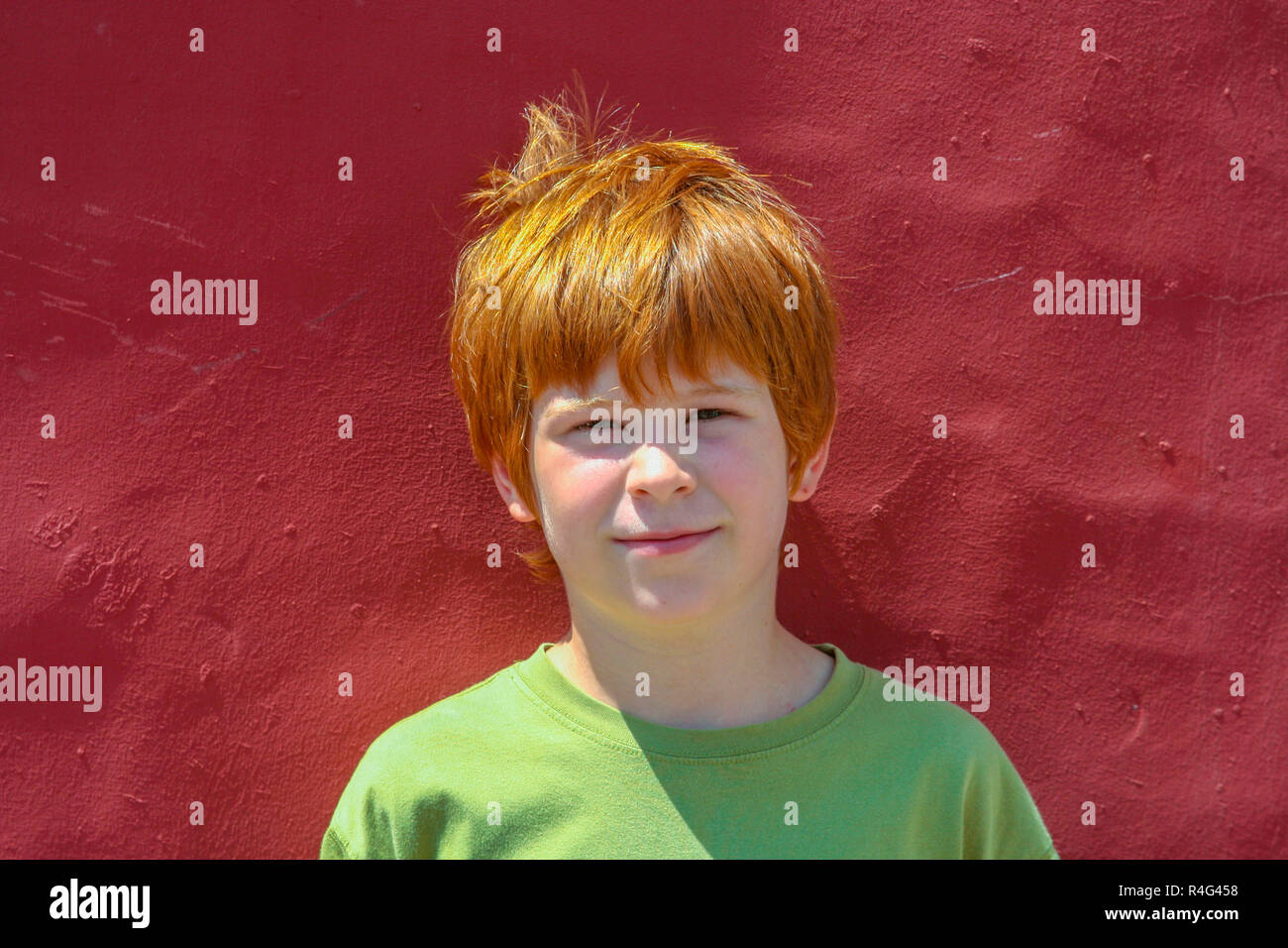 portrait of boy with red hair Stock Photo - Alamy