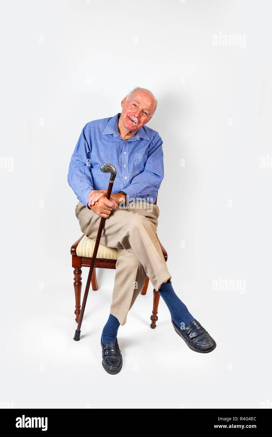 Elderly man walking aid resting hi-res stock photography and images - Alamy