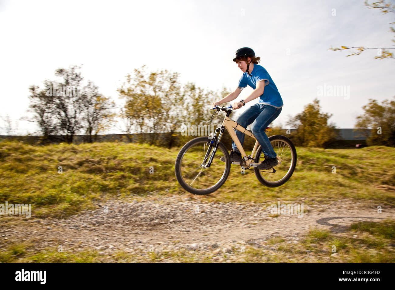 Teen riding racing bike hi-res stock photography and images - Alamy