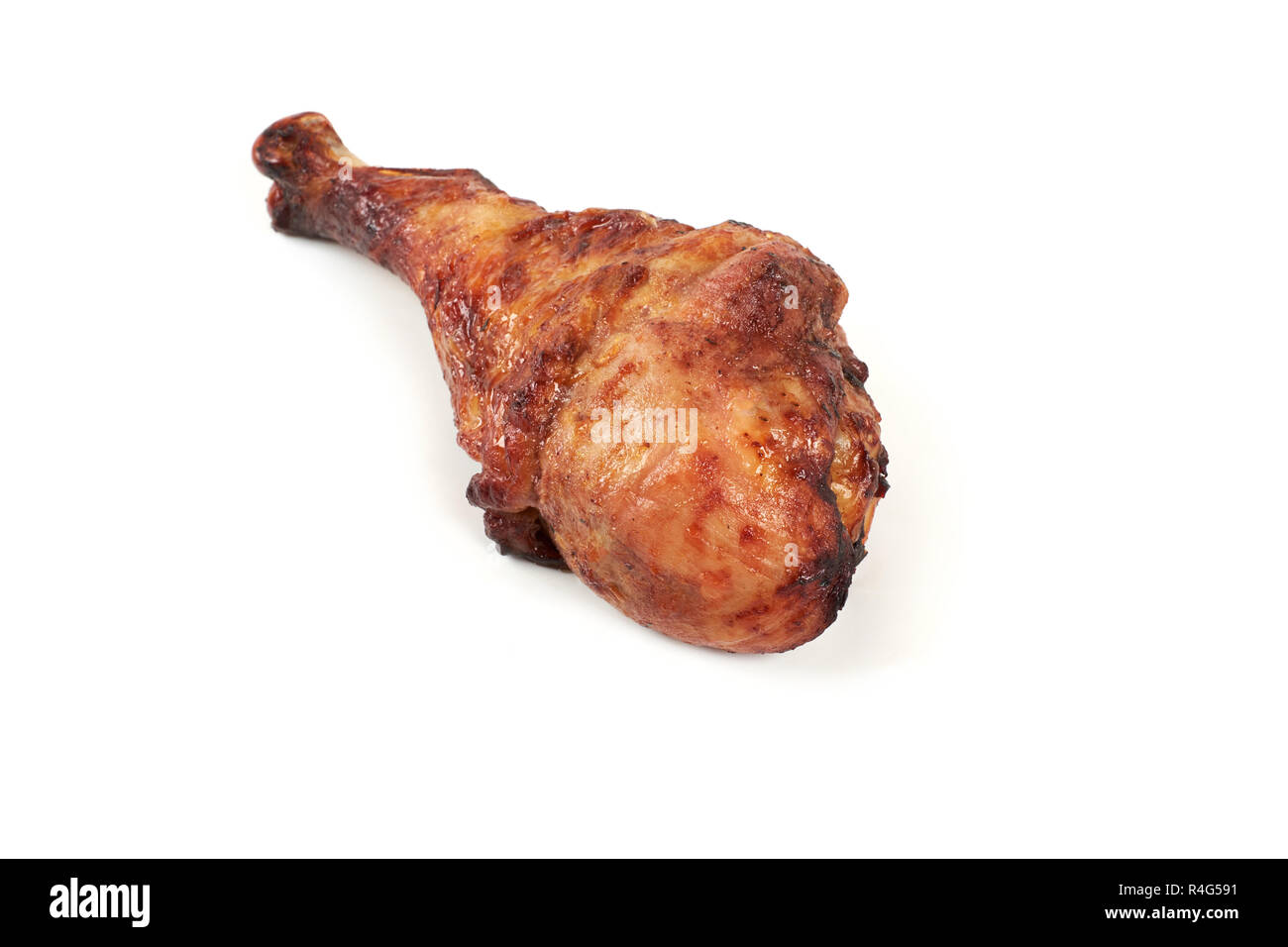 roasted turkey leg isolated on white background Stock Photo - Alamy