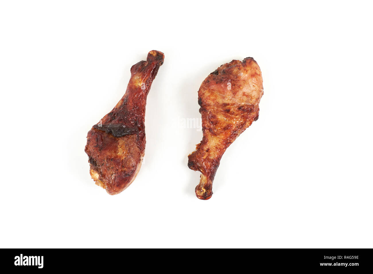 roasted turkey leg isolated on white background Stock Photo - Alamy