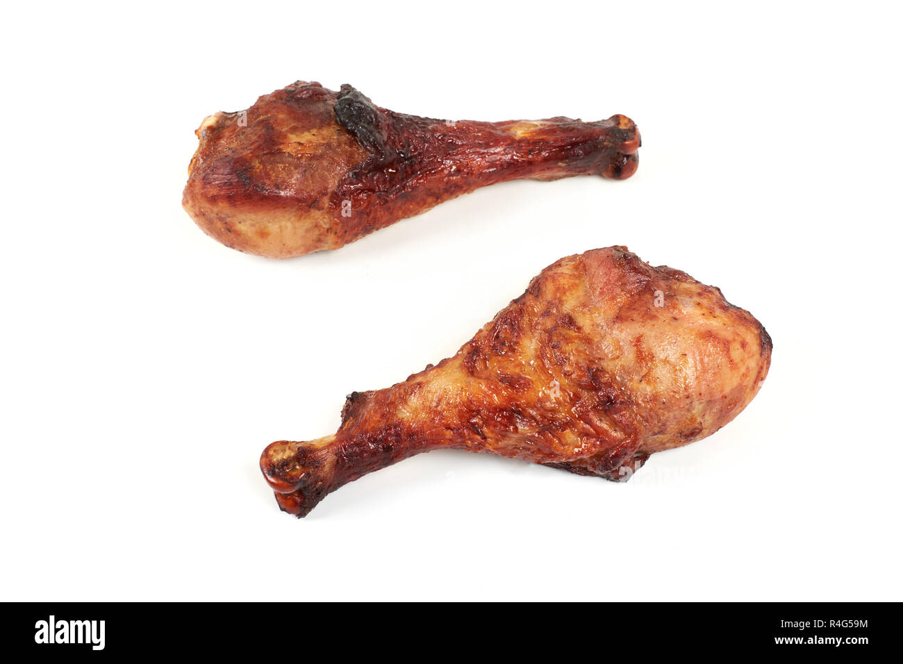 roasted turkey leg isolated on white background Stock Photo - Alamy