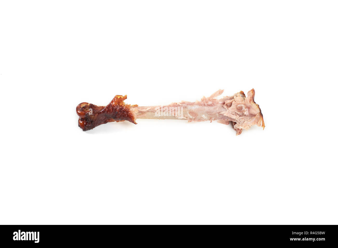 turkey bone after eating , isolated on a white background Stock Photo ...